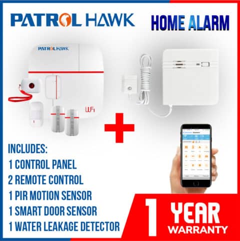 PatrolHawk WI-FI, GSM Home Security System with Water Leakage Detector